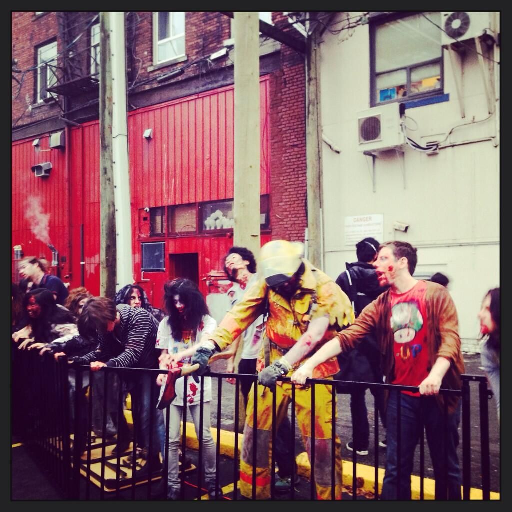 Fake Zombies Pour Out of the Giant Xbox One in Vancouver