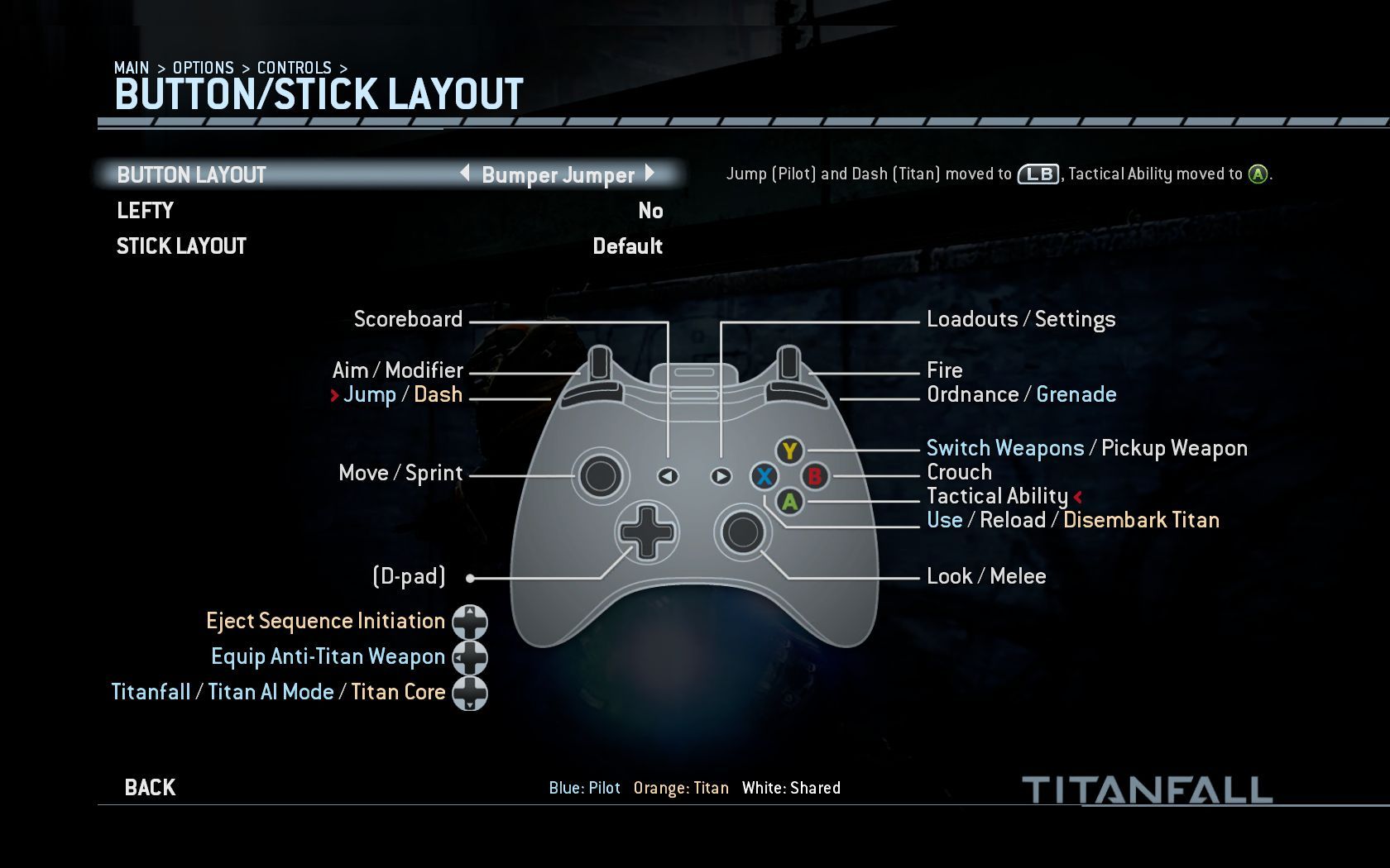 Titanfall's Xbox One Final Control Schemes Revealed; Six Different ...