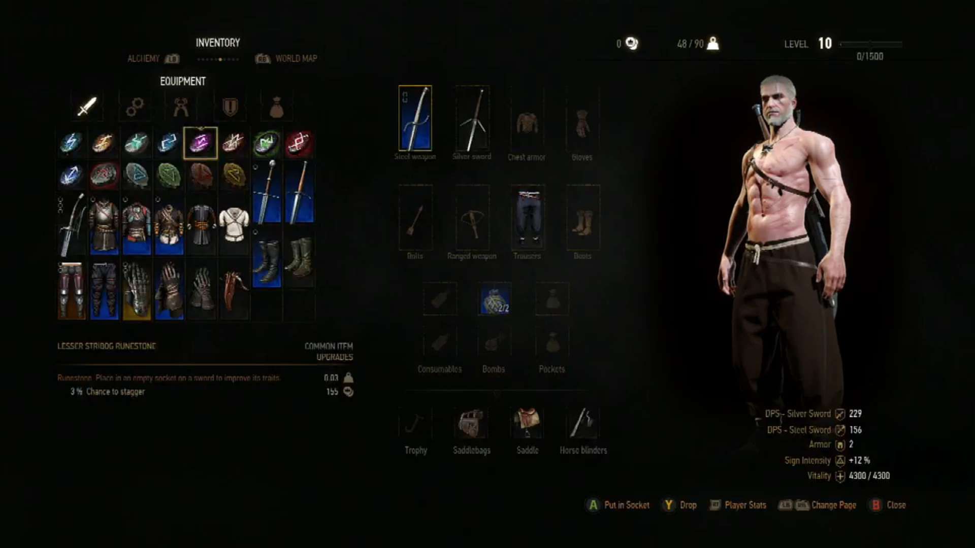 Check Out The Witcher 3's Menus, Skills, Equipment, Horse Equipment and ...