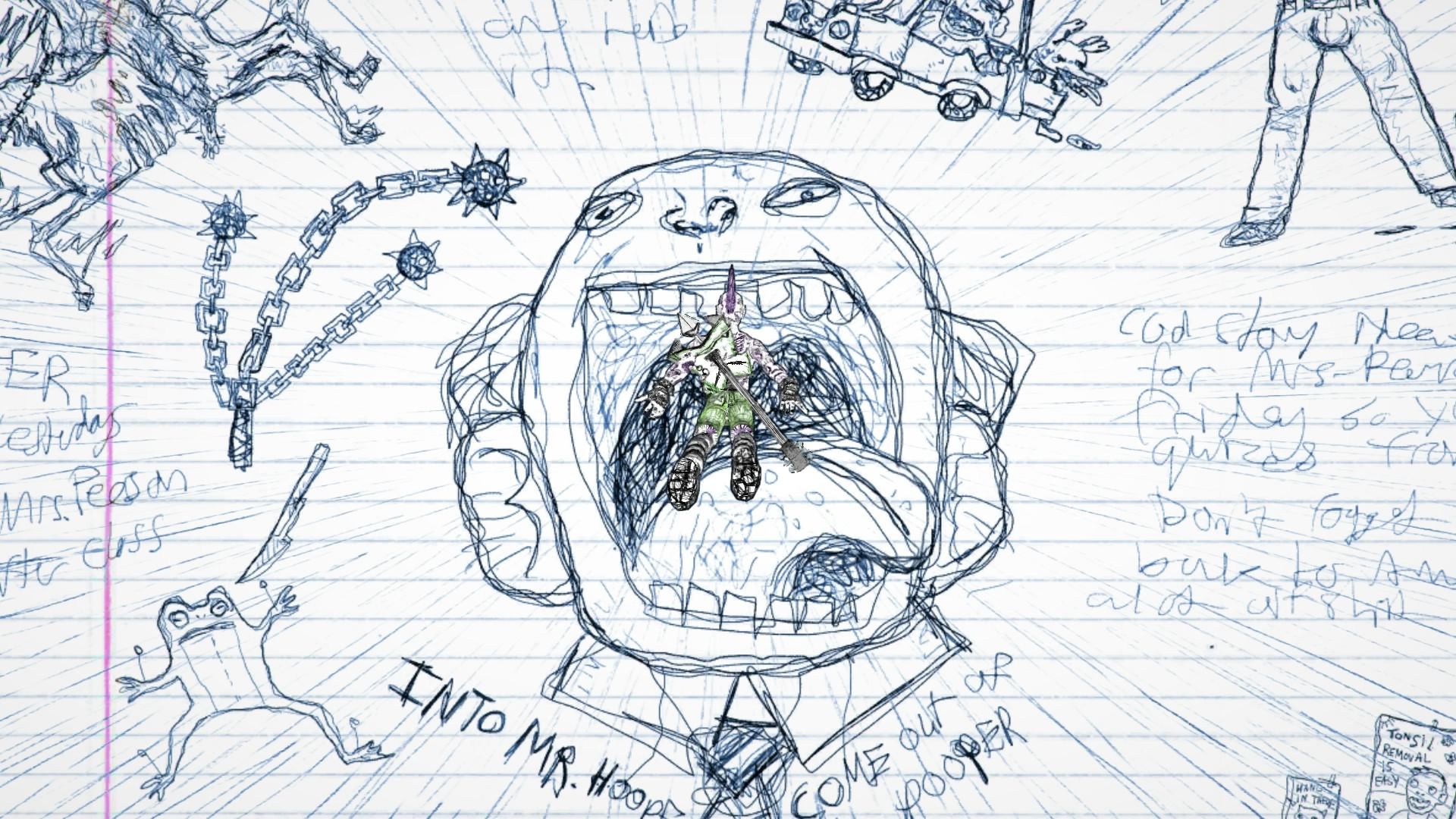 Check Out PS4 Exclusive Drawn to Death's Wacky and Lovely Graphics in ...