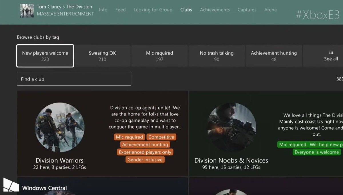 Xbox One Clubs Invite System Adjusted