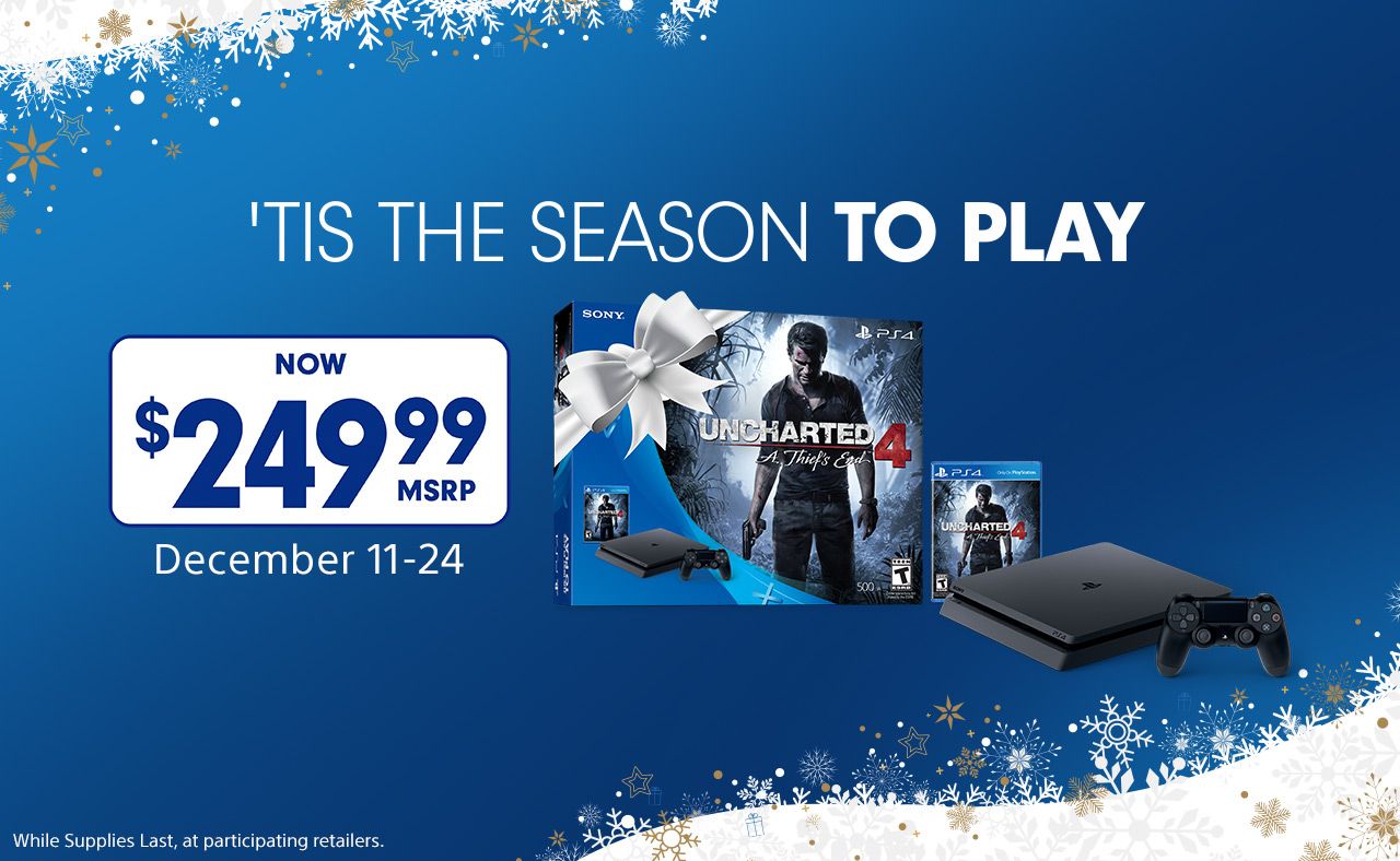 Sony Drops Uncharted 4 PS4 Slim Bundle Price to $250 for the Holidays