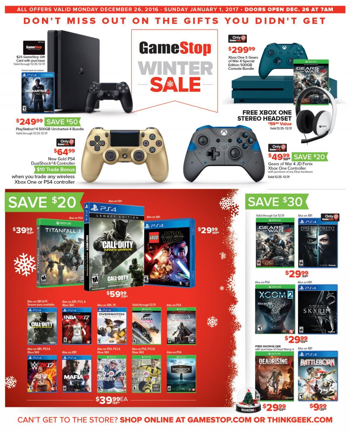 Save Big on Games and Accessories in GameStop's Winter Sale