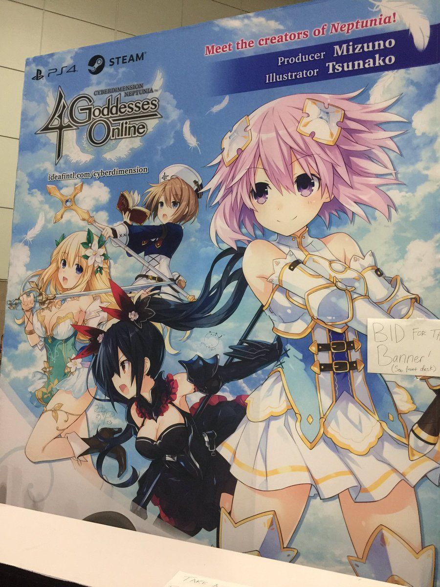 Neptunia Fan Purchases 18-Foot Tall 4 Goddess Online Poster For $1,300 ...