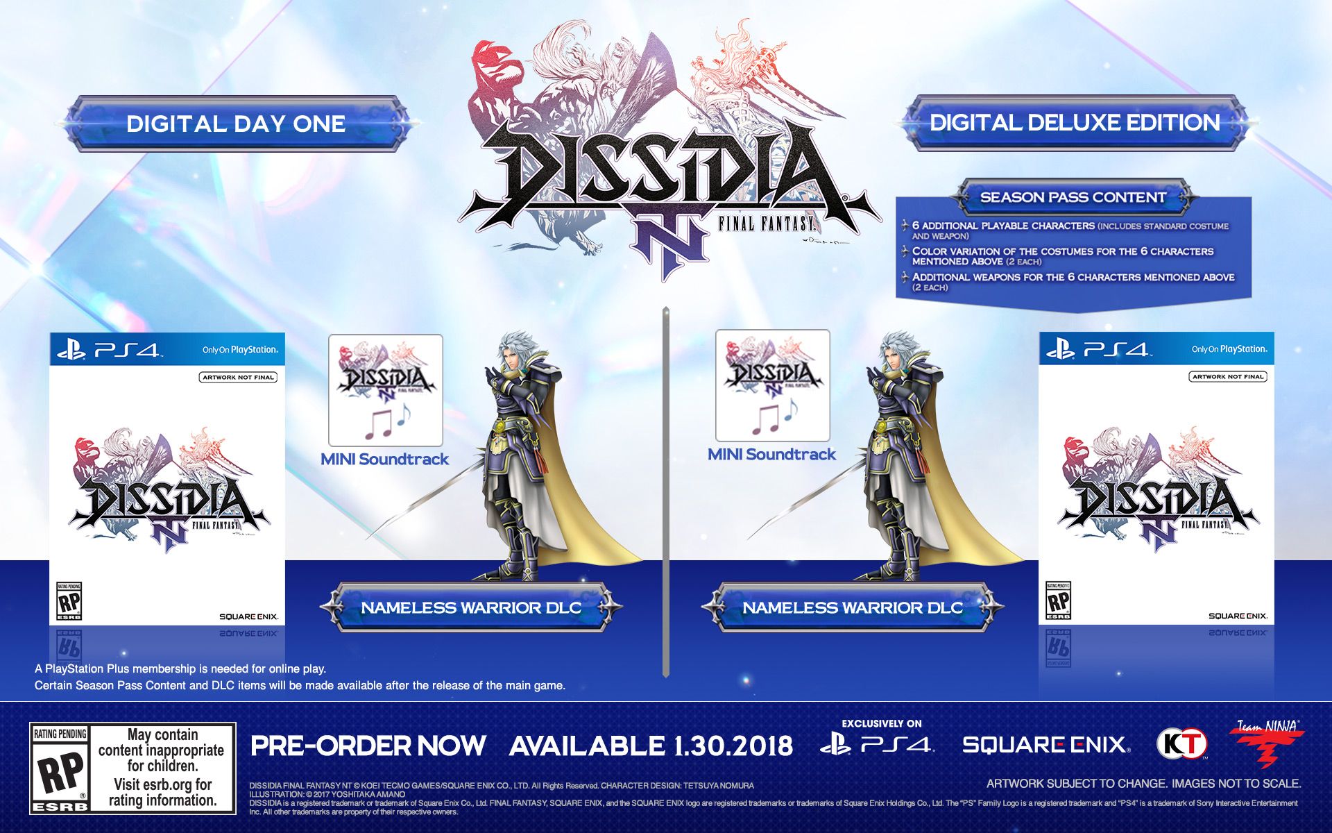 PS4 Exclusive Dissidia Final Fantasy NT Gets Release Date; Special ...