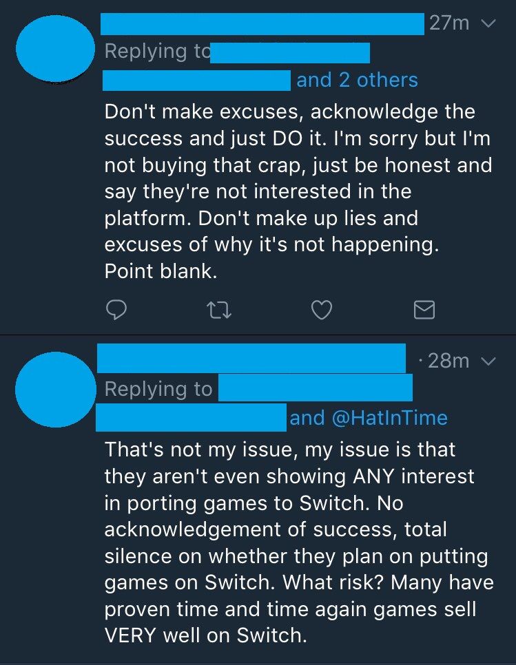 Nintendo Switch Port Begging: An Intervention of Noxious Fanbase Behavior