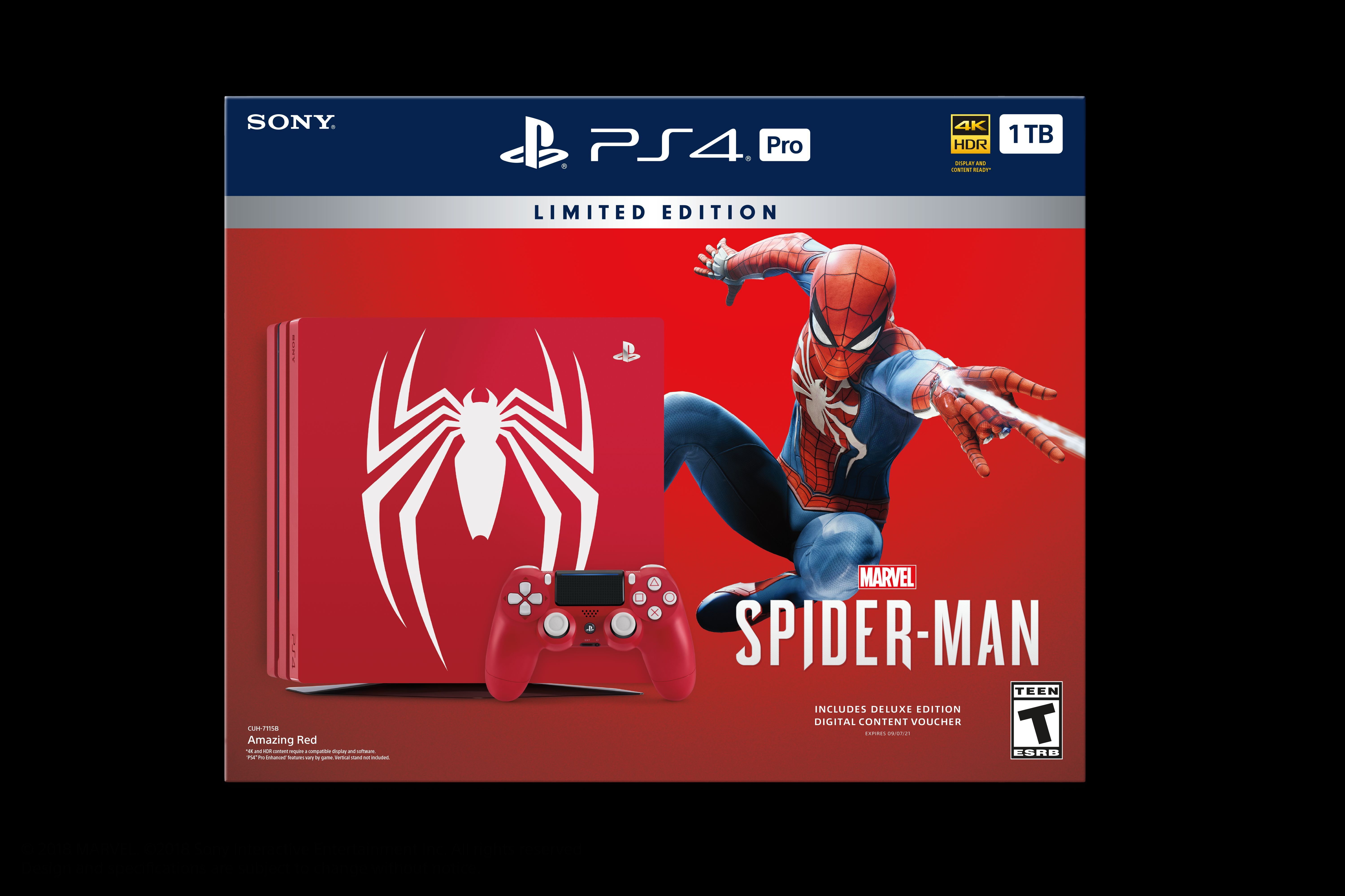 Marvel's Spider-Man Limited Edition PS4 Pro and PS4 Revealed, and they ...