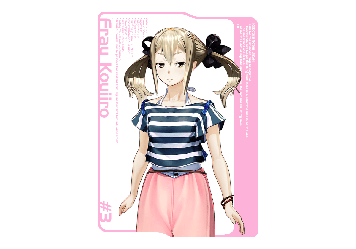 Robotics;Notes DaSH Gets Cast Comments and Sample of the First Print ...