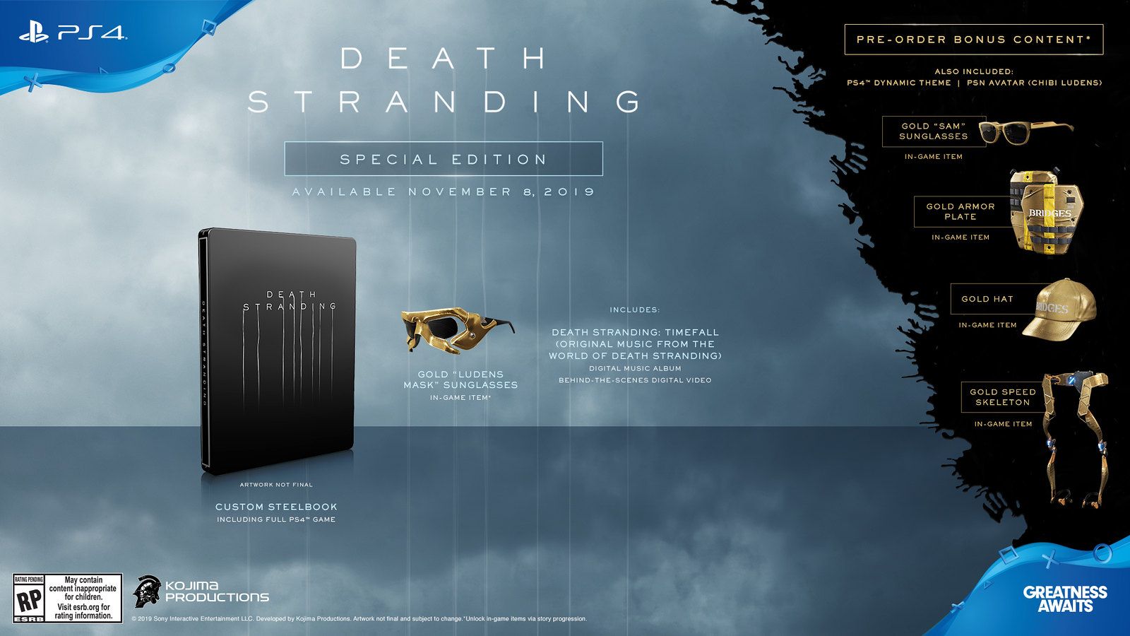 Death Stranding Pre-Order Bonuses, Special Editions, and Collector's ...