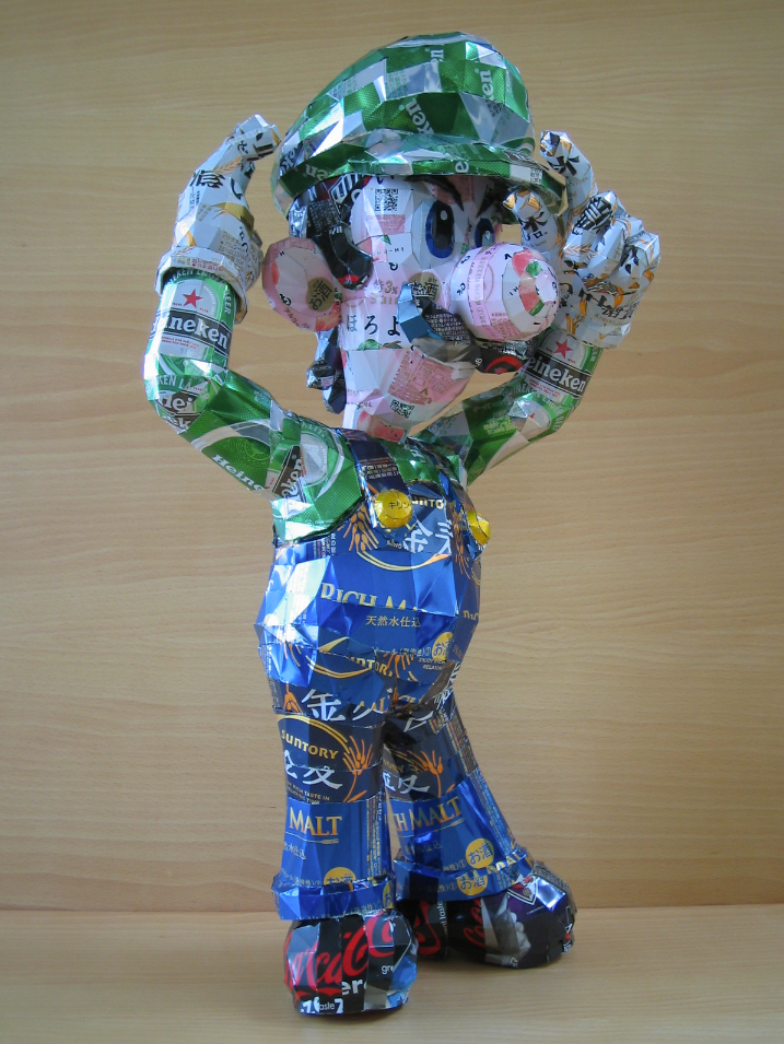 Super Mario Bros. Forged from Recycled Cans by Creative Japanese Artist ...