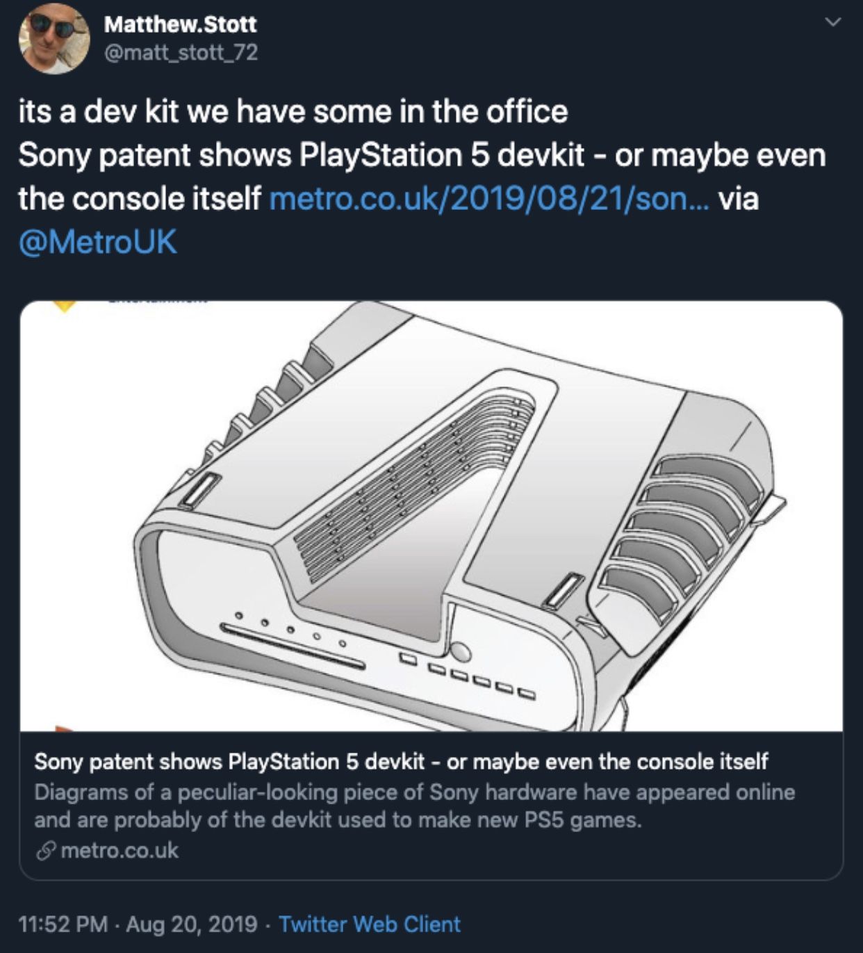 PS5 Dev Kit Patent Seemingly Unveiled Online