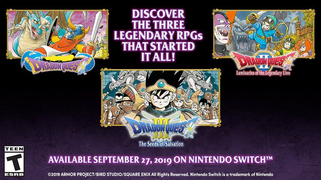 Dragon Quest 1, 2, and 3 are Heading to Switch in the West Later this Month