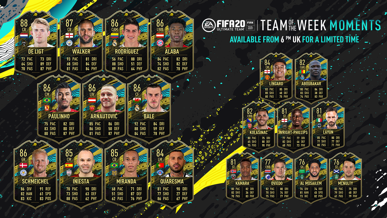 FIFA 20 Replaces TOTW Promo With Lackluster TOTW Moments