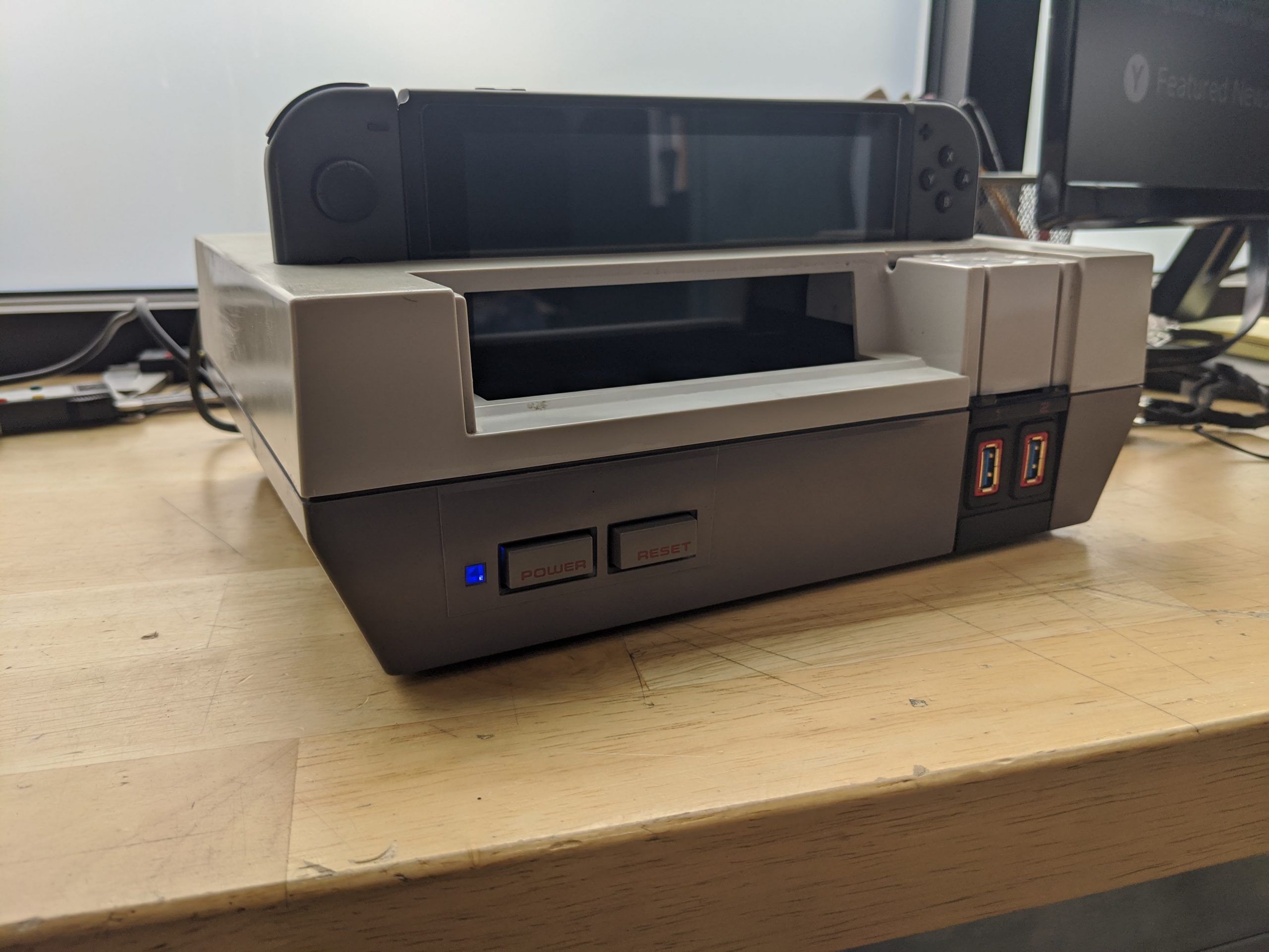 NES Transformed into Nintendo Switch Charging Dock