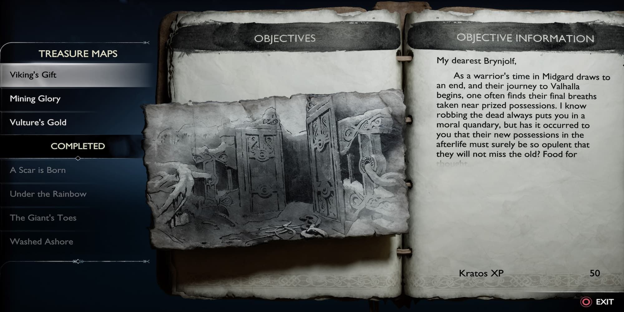 God Of War Ragnarok: Viking's Gift Treasure Map Guide