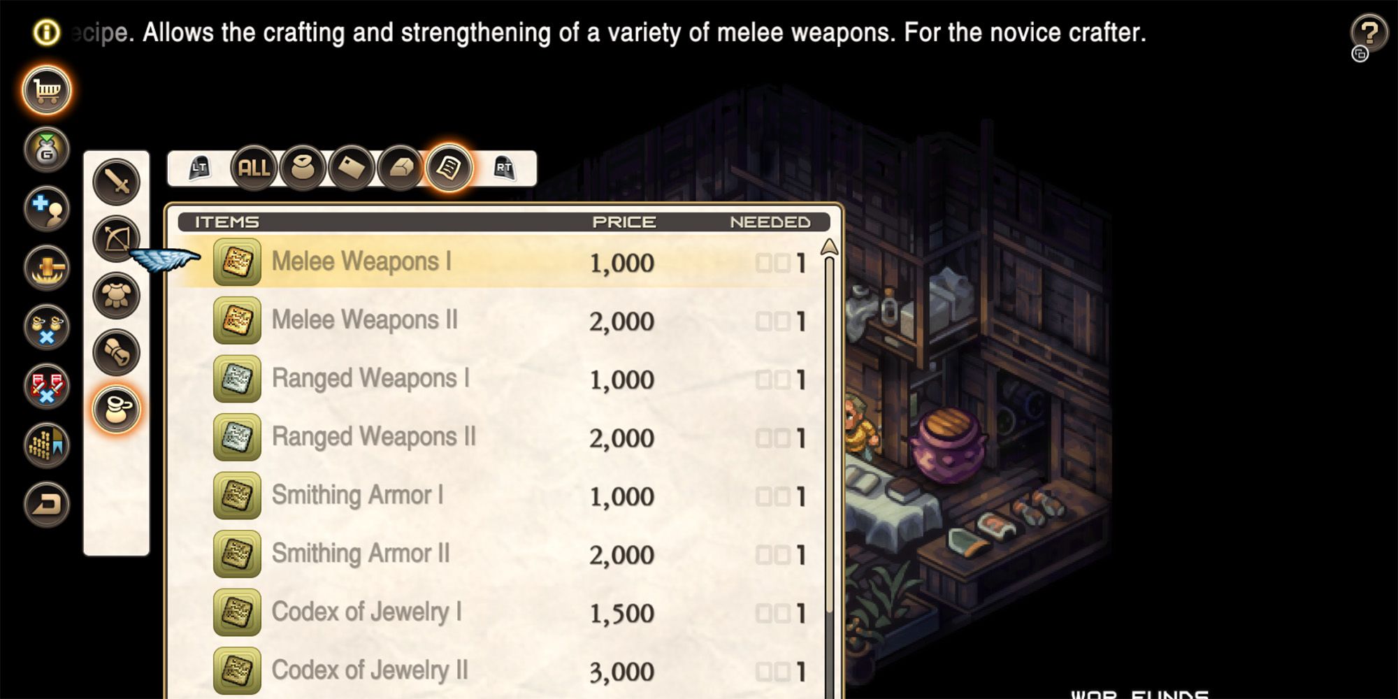 Tactics Ogre: Reborn: How To Find All Crafting Recipes