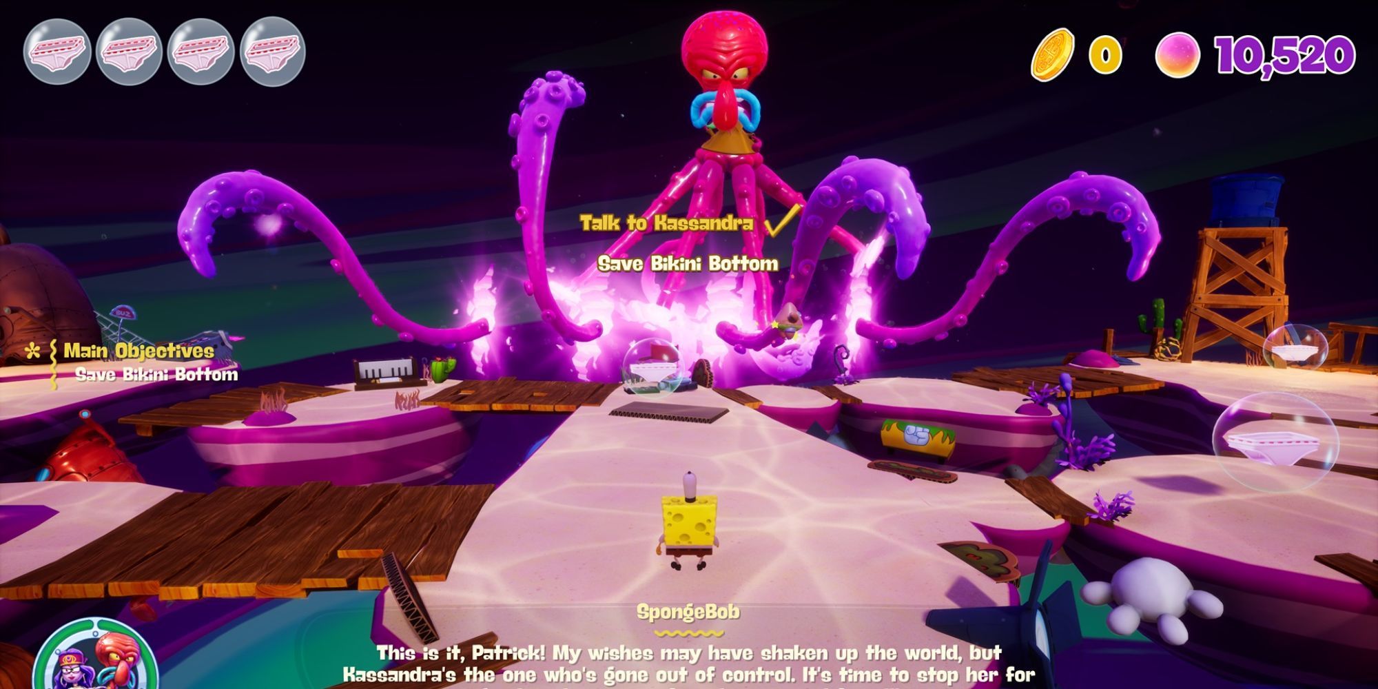 SpongeBob SquarePants: The Cosmic Shake Jelly Squidward Boss Fight Walkthrough