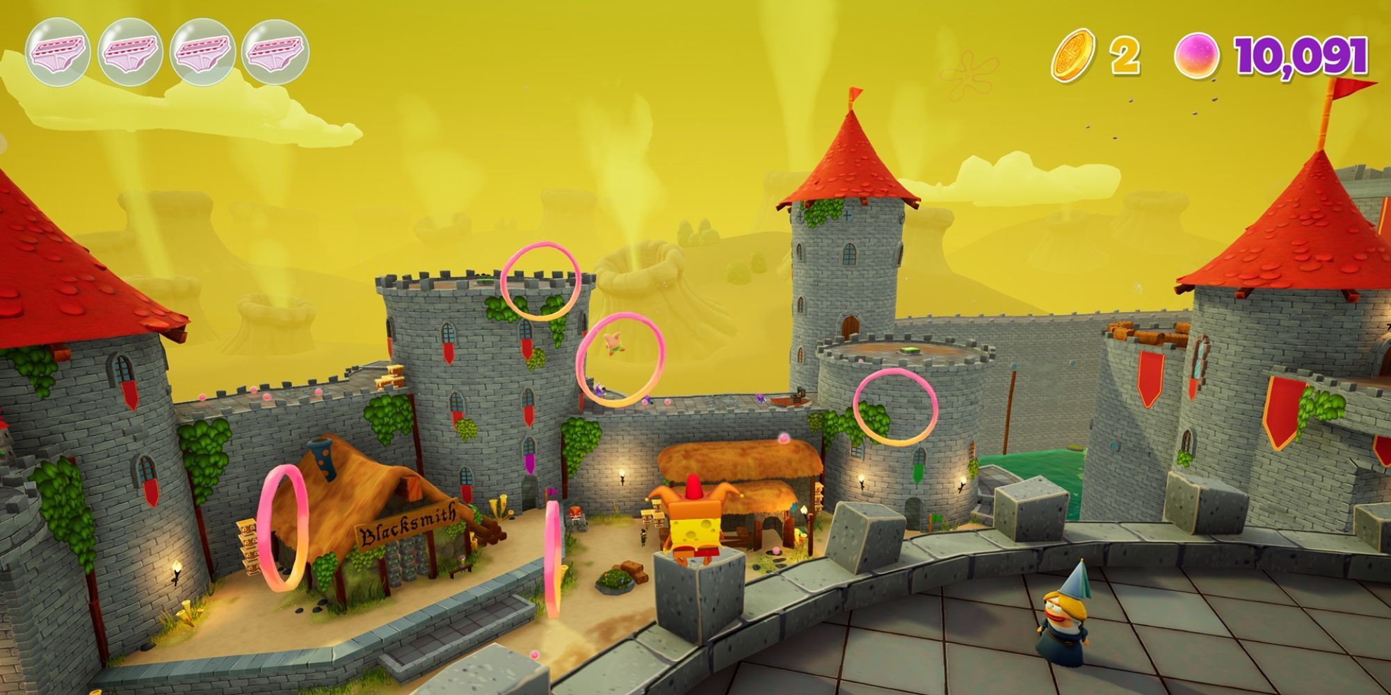 SpongeBob SquarePants: The Cosmic Shake Medieval Sulfur Fields Walkthrough