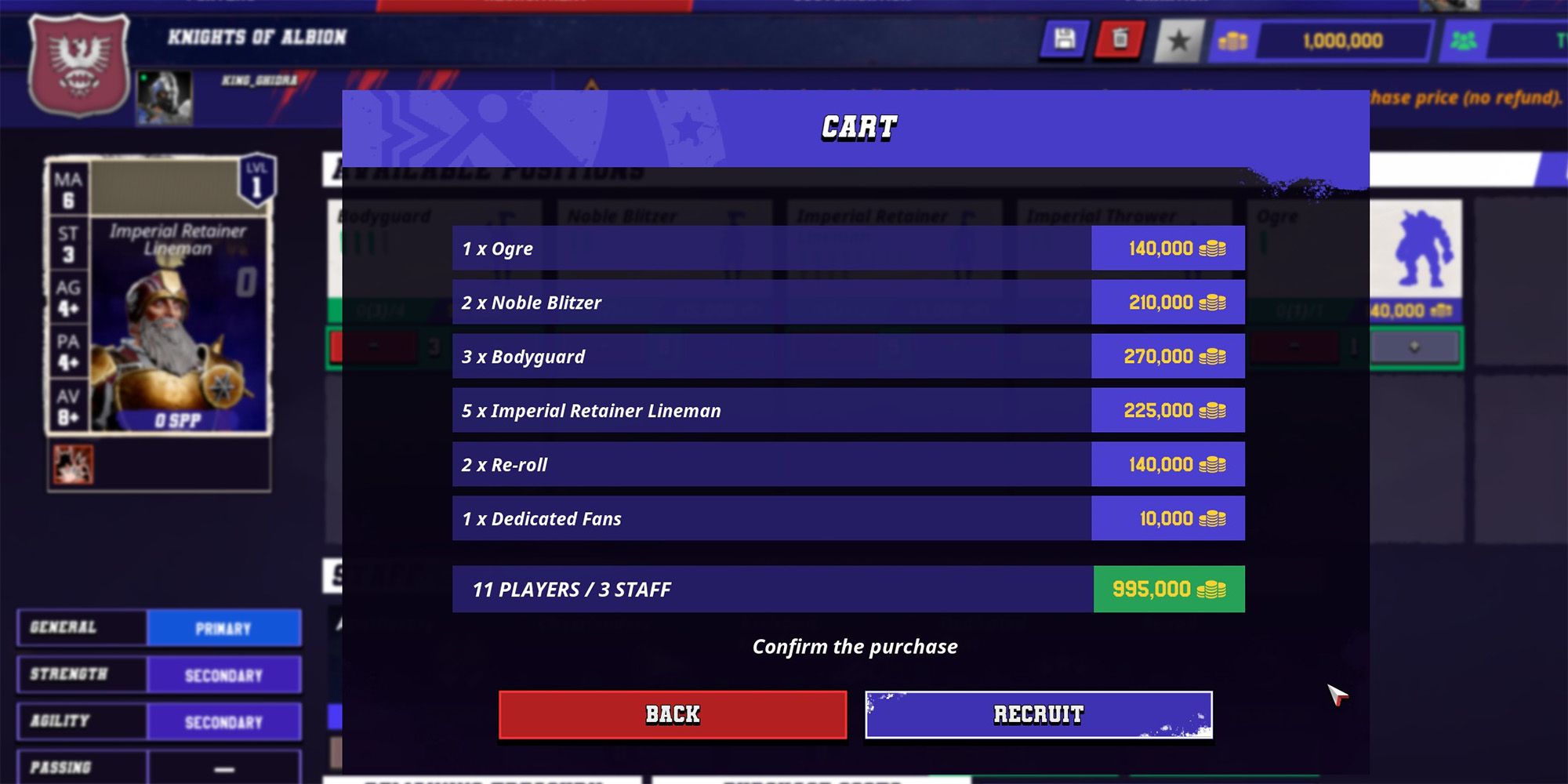 Blood Bowl 3: Best Imperial Nobility Team Skills & Strategies