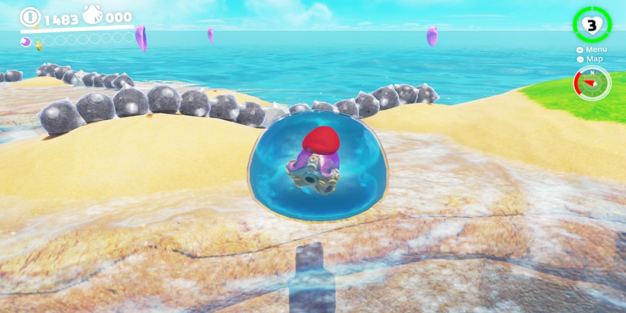 Super Mario Odyssey: All Purple Coins In The Seaside Kingdom