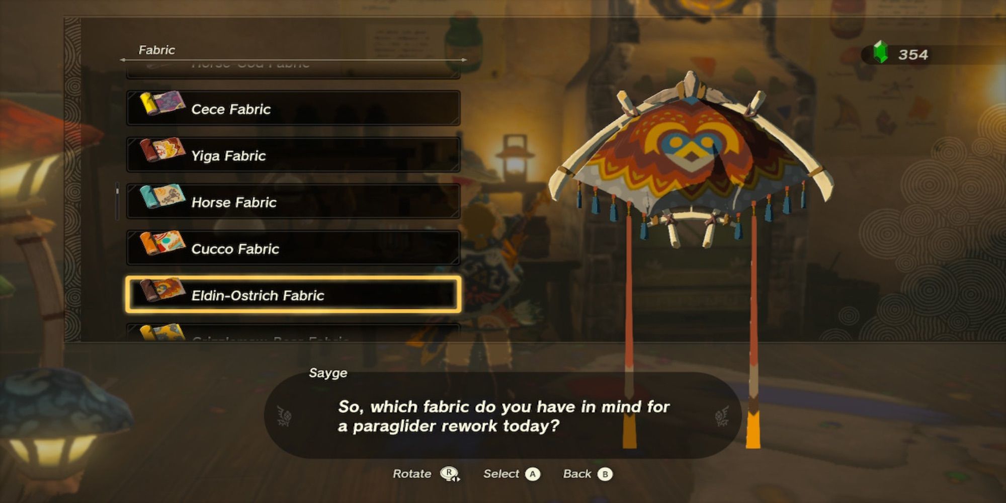 Tears Of The Kingdom - All Paraglider Fabrics