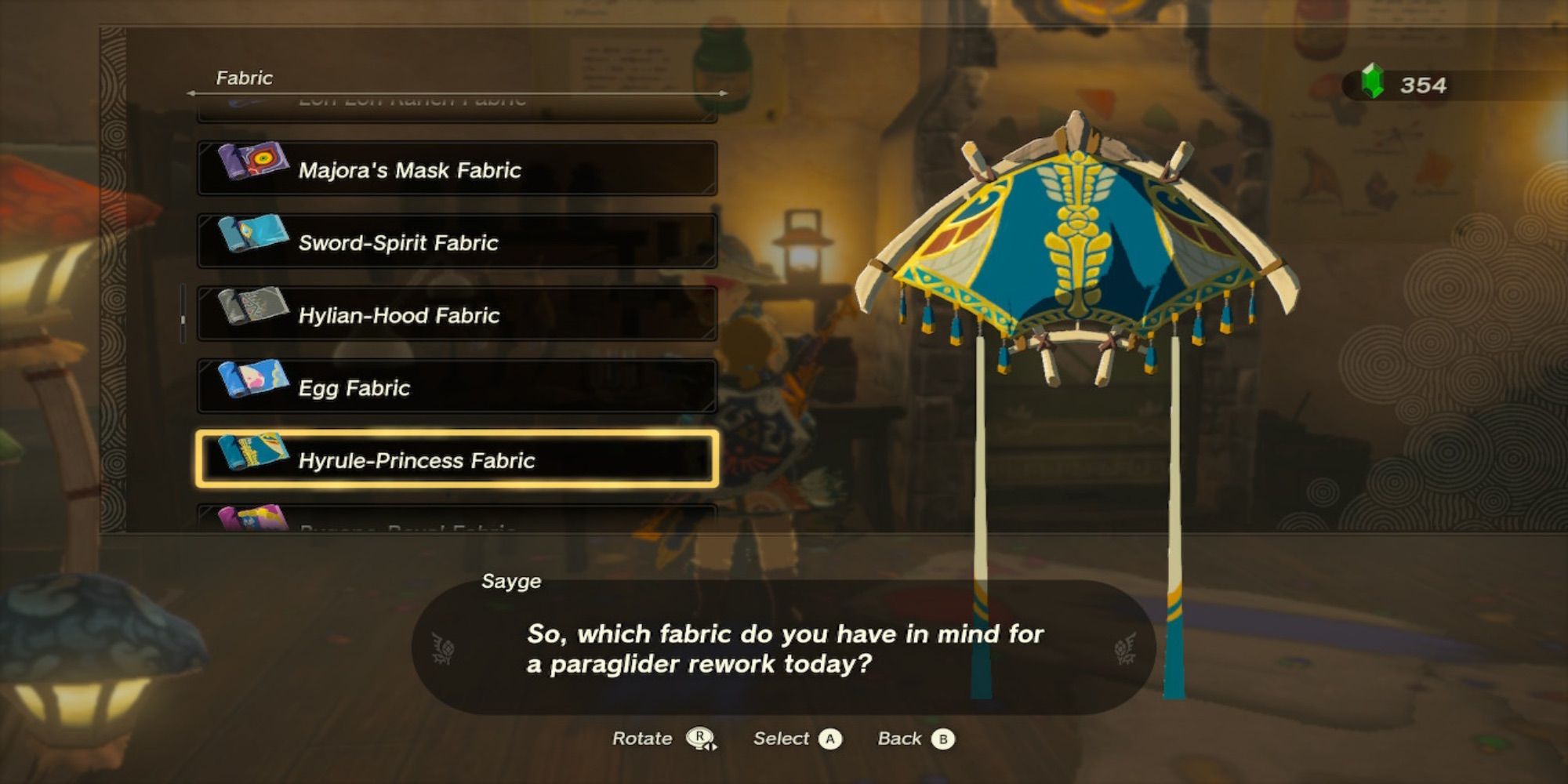 Tears Of The Kingdom - All Paraglider Fabrics