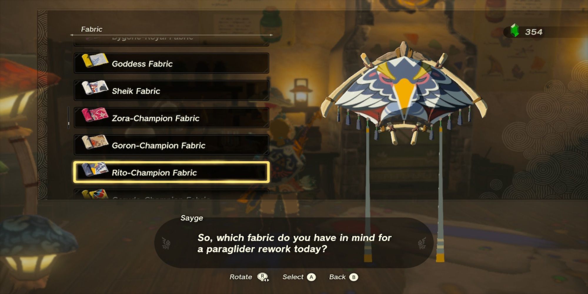 Tears Of The Kingdom - All Paraglider Fabrics