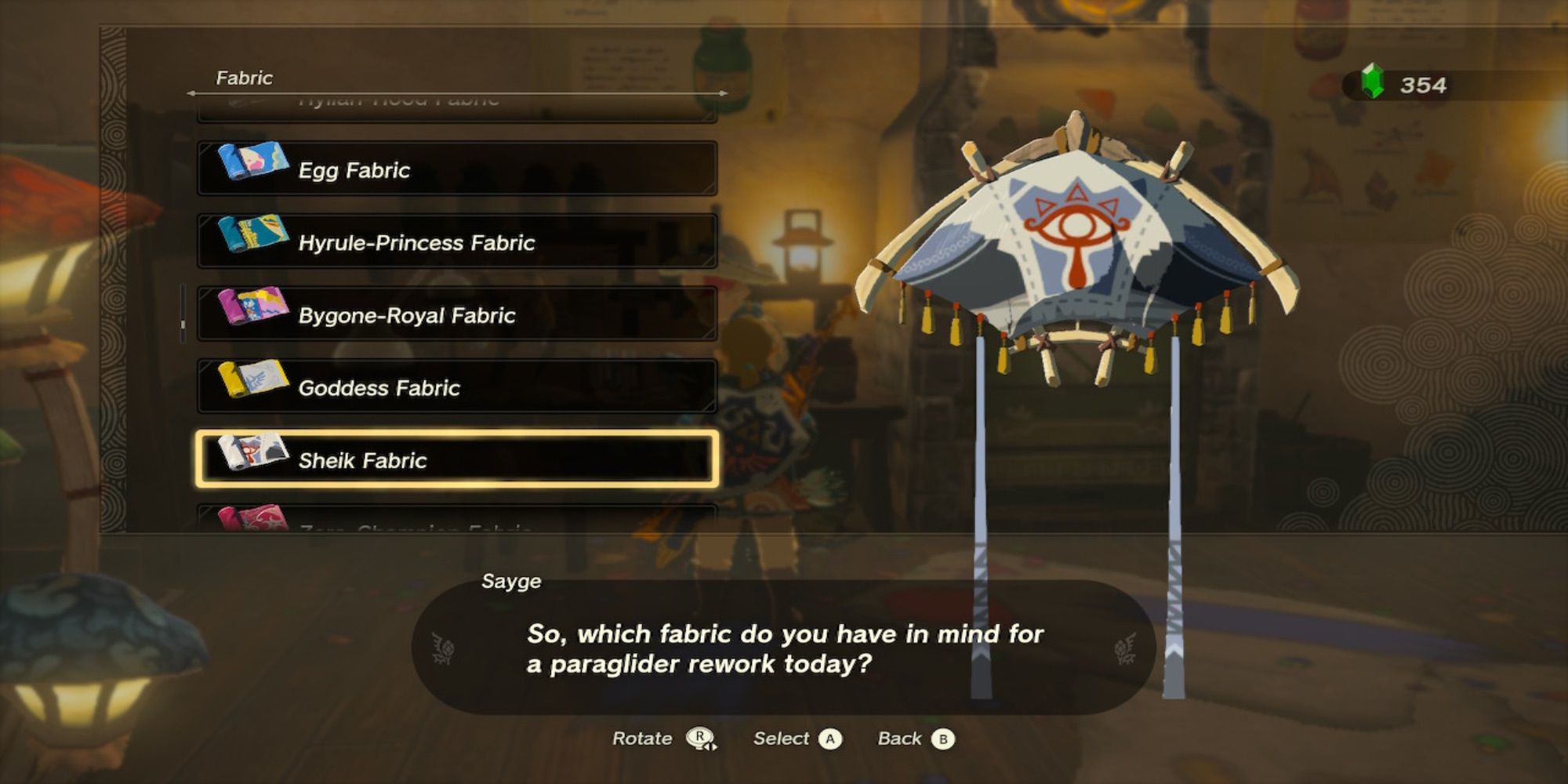 Tears Of The Kingdom - All Paraglider Fabrics