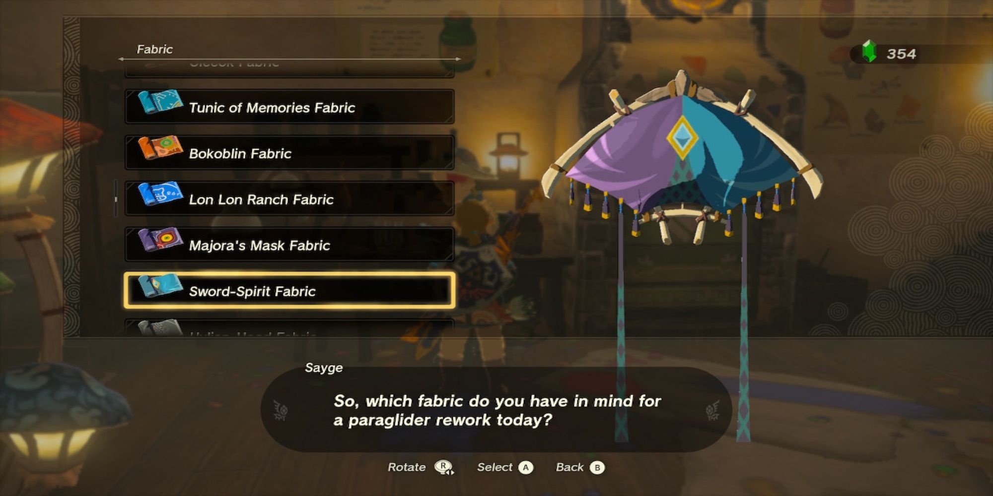 Tears Of The Kingdom - All Paraglider Fabrics