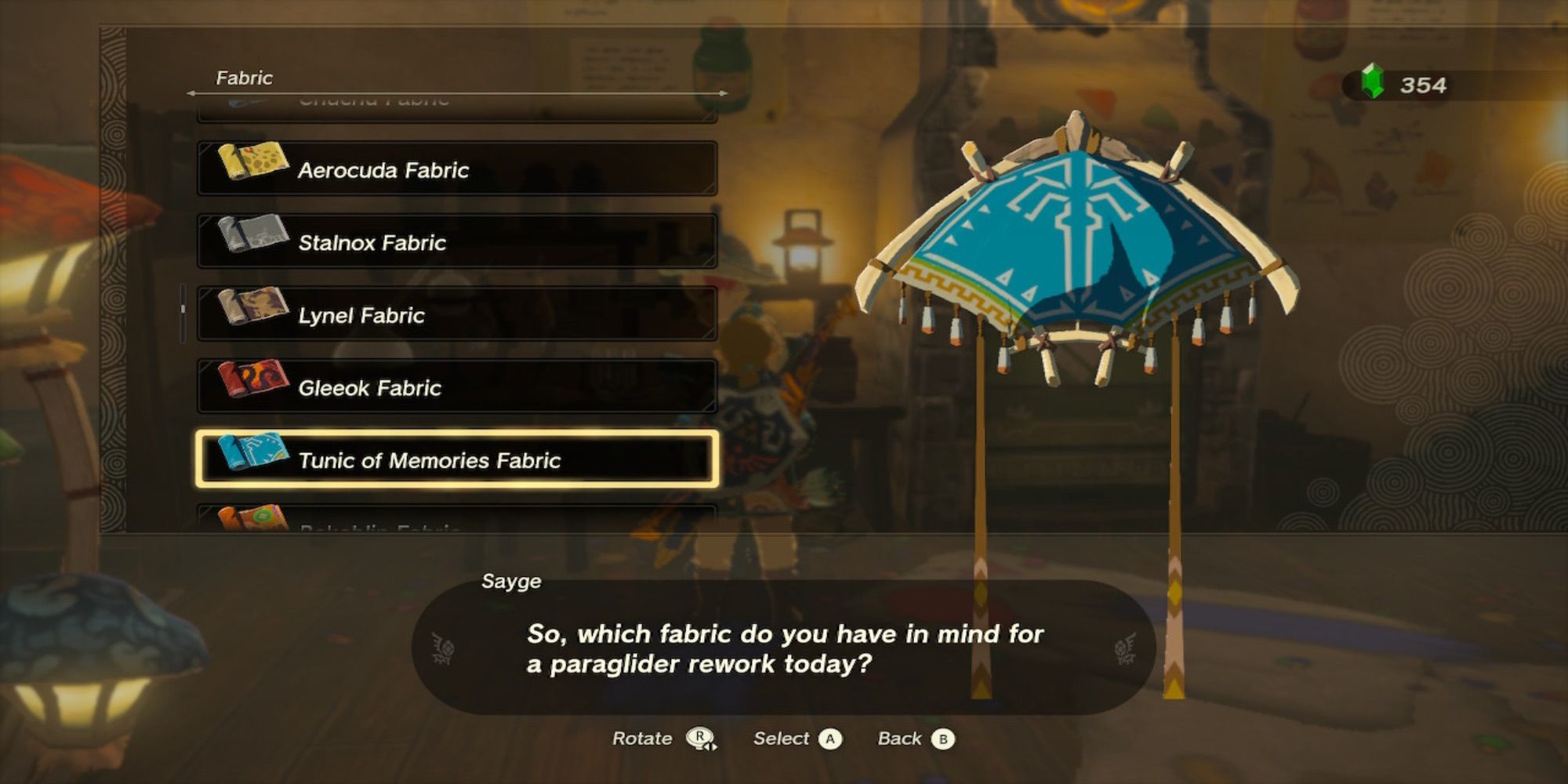 Tears Of The Kingdom - All Paraglider Fabrics