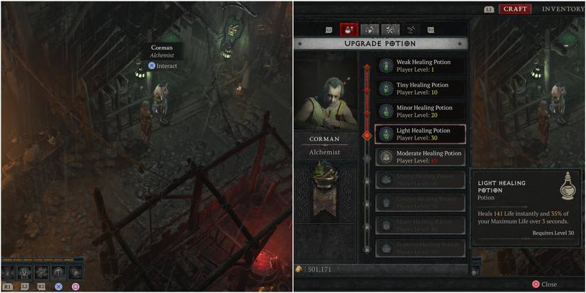 Diablo 4 - How To Upgrade Healing Potions