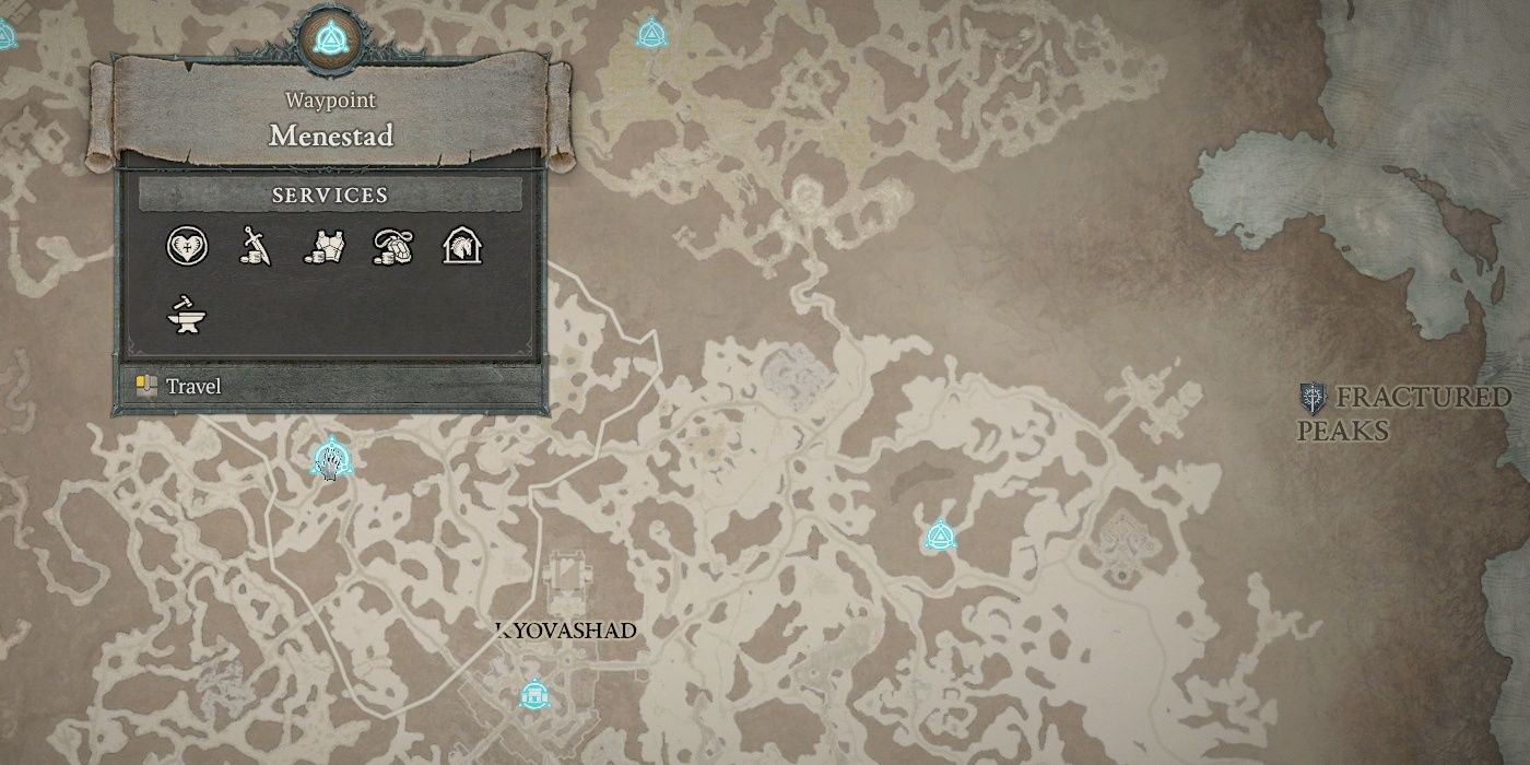 Diablo 4: All Waypoint Locations In Fractured Peaks