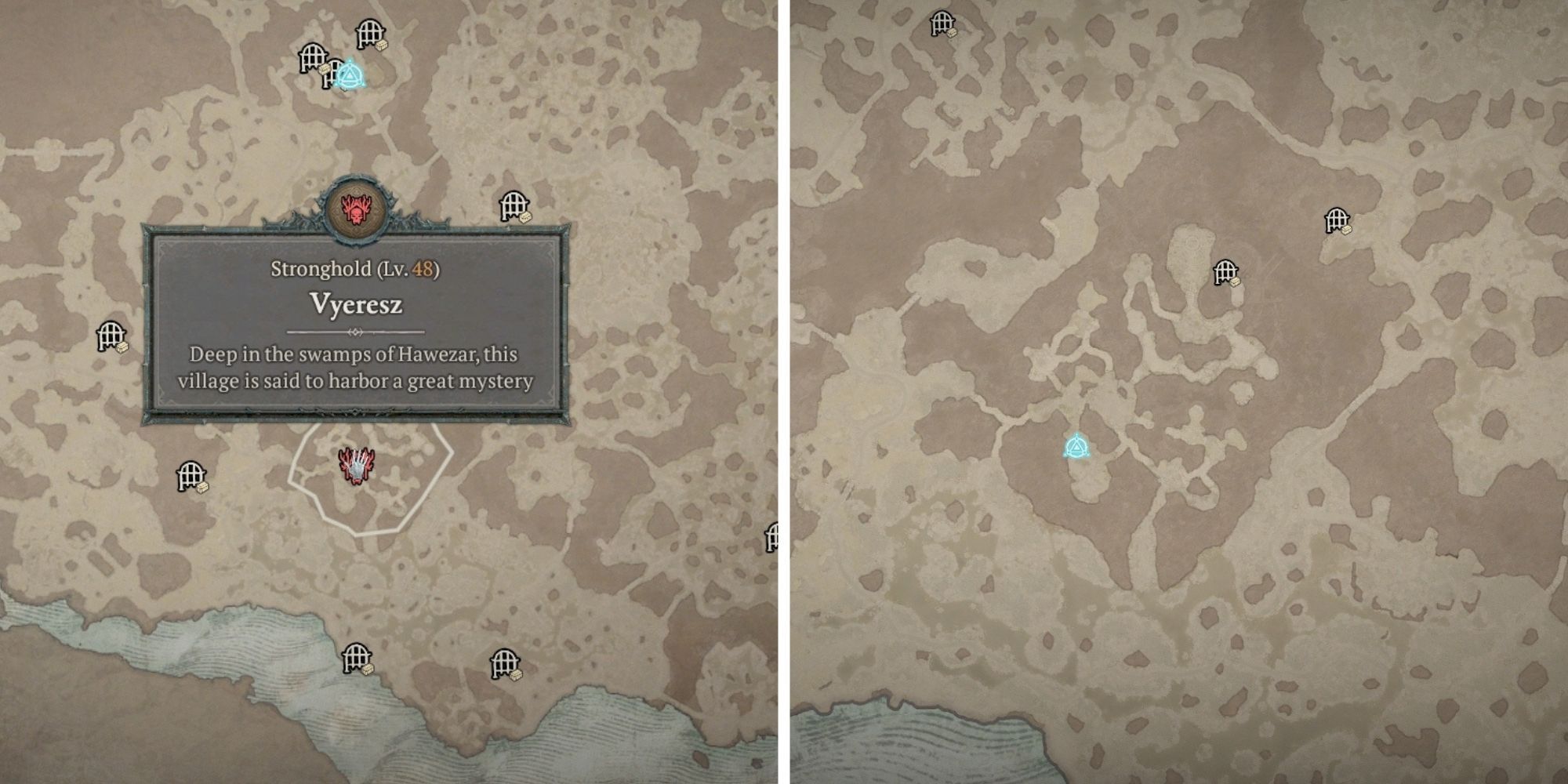 Diablo 4: All Side Dungeon Locations In Hawezar