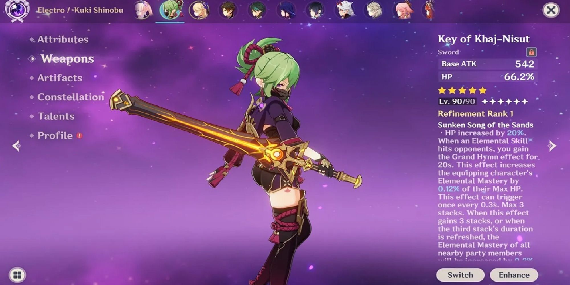 Guide To Using And Ascending Key Of Khaj-Nisut Weapon In Genshin Impact