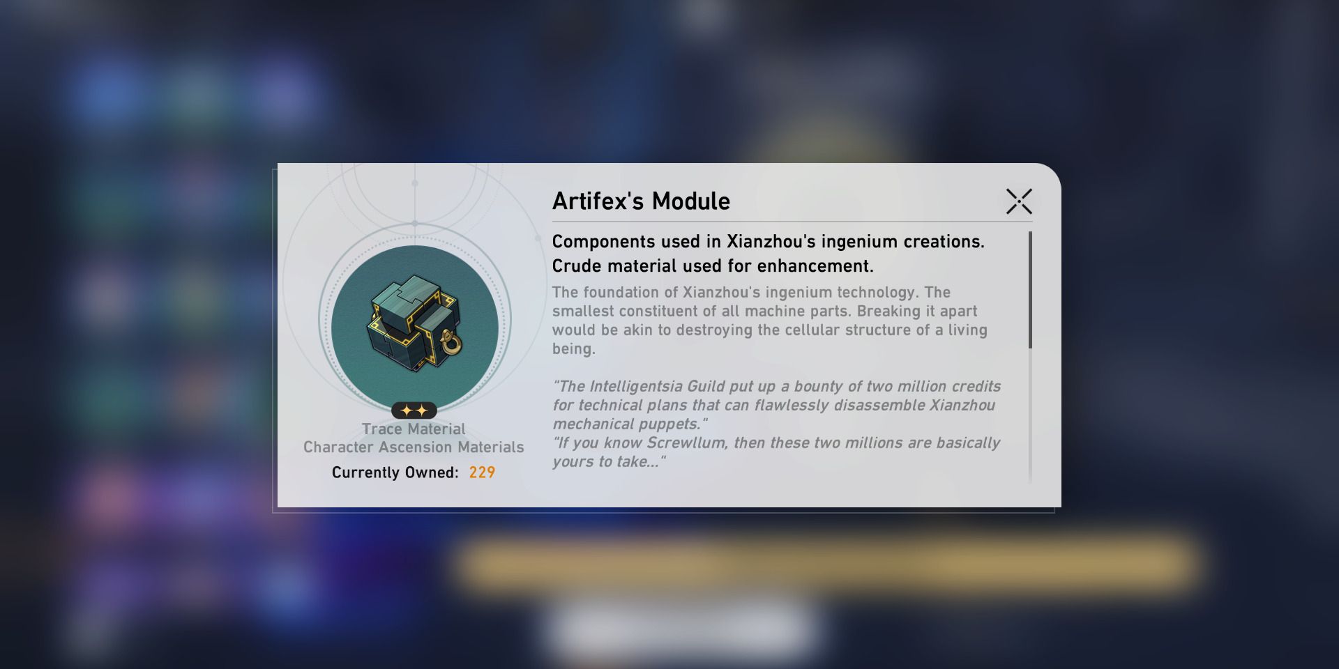 Honkai Star Rail: Luocha Ascension Materials