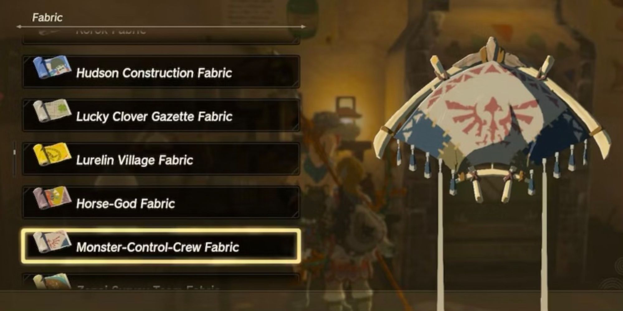 Tears Of The Kingdom - All Paraglider Fabrics