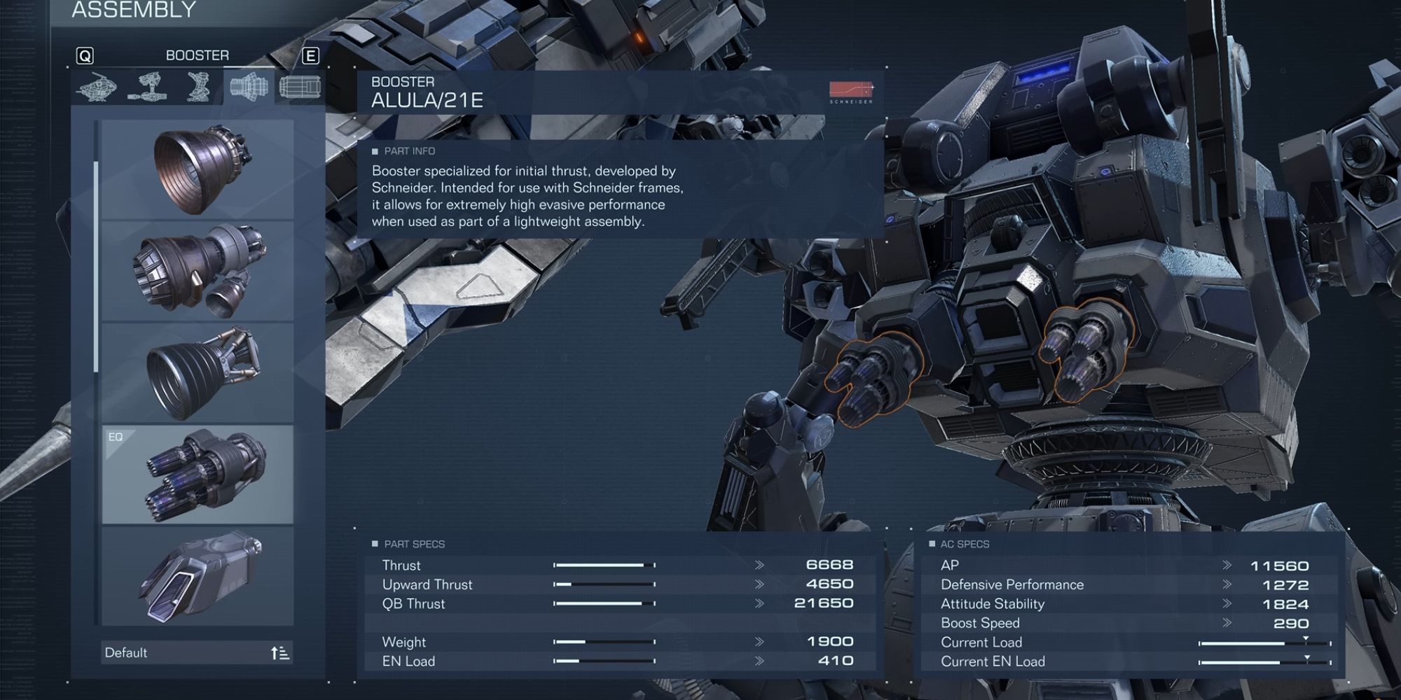 Armored Core 6: Every Booster, Ranked