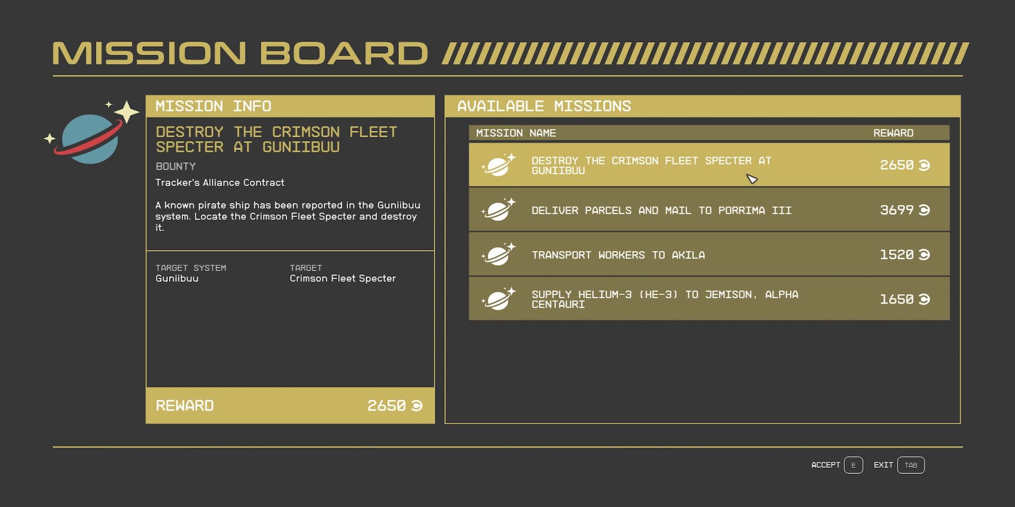 Starfield: How To Use The Mission Board
