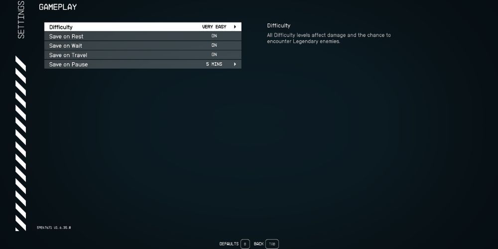 Starfield Difficulty Settings Explained