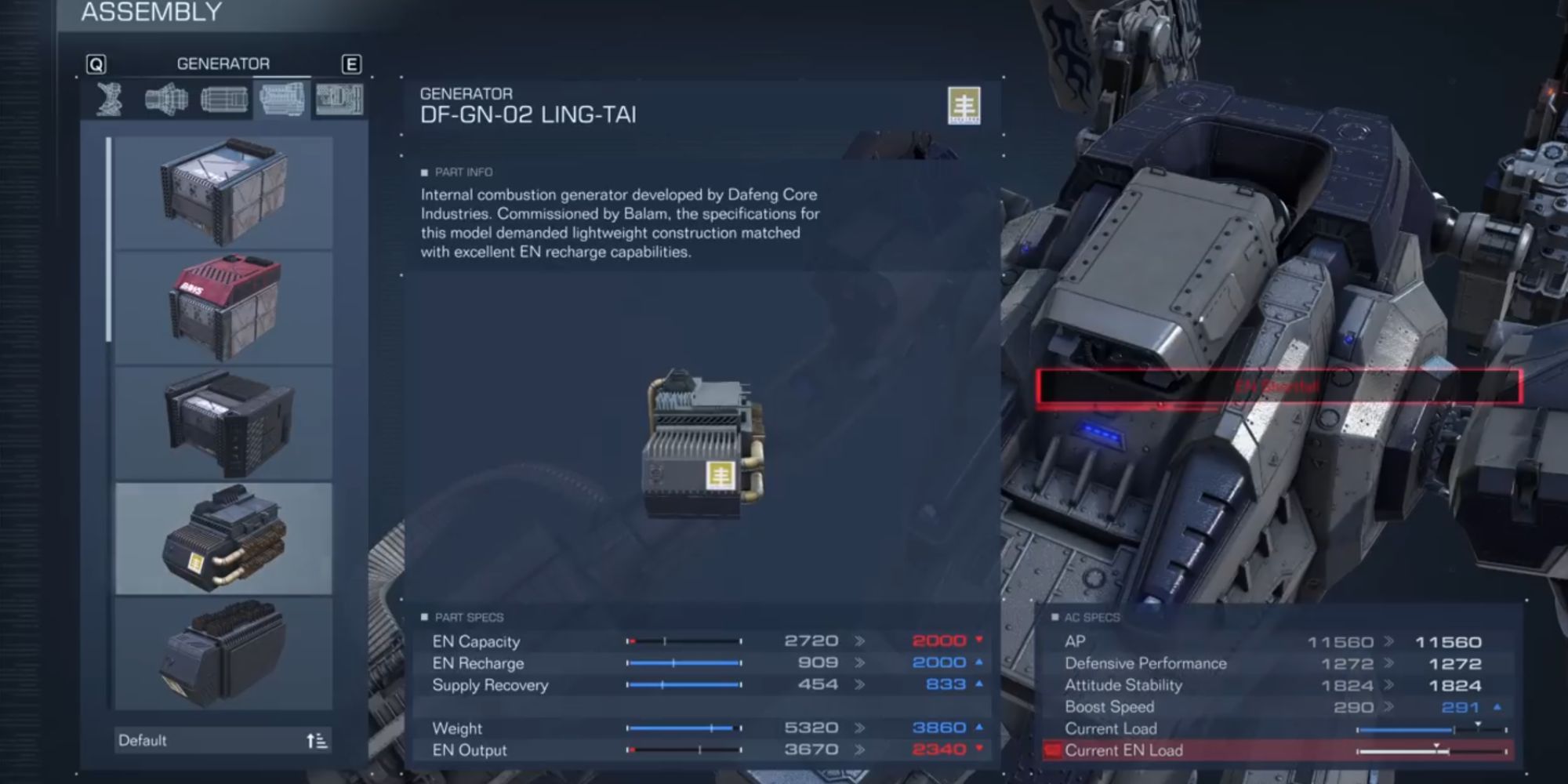 Armored Core 6: Every Generator, Ranked