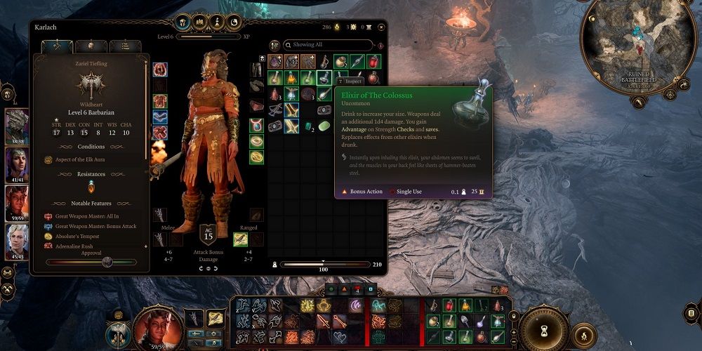 Baldur’s Gate 3: How To Learn The Elixir Of The Colossus Recipe