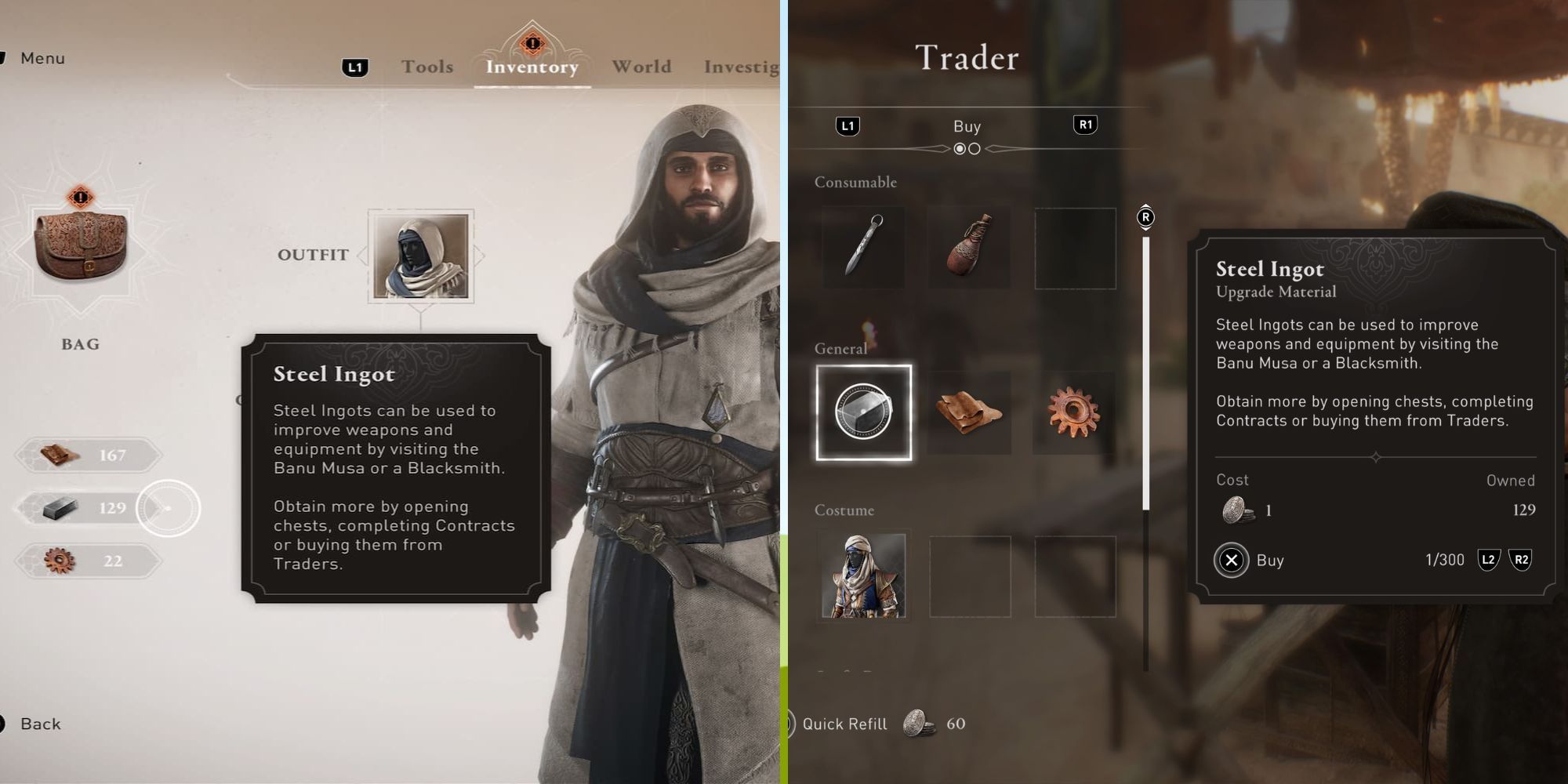 Assassin’s Creed Mirage: How To Upgrade Weapons & Outfits