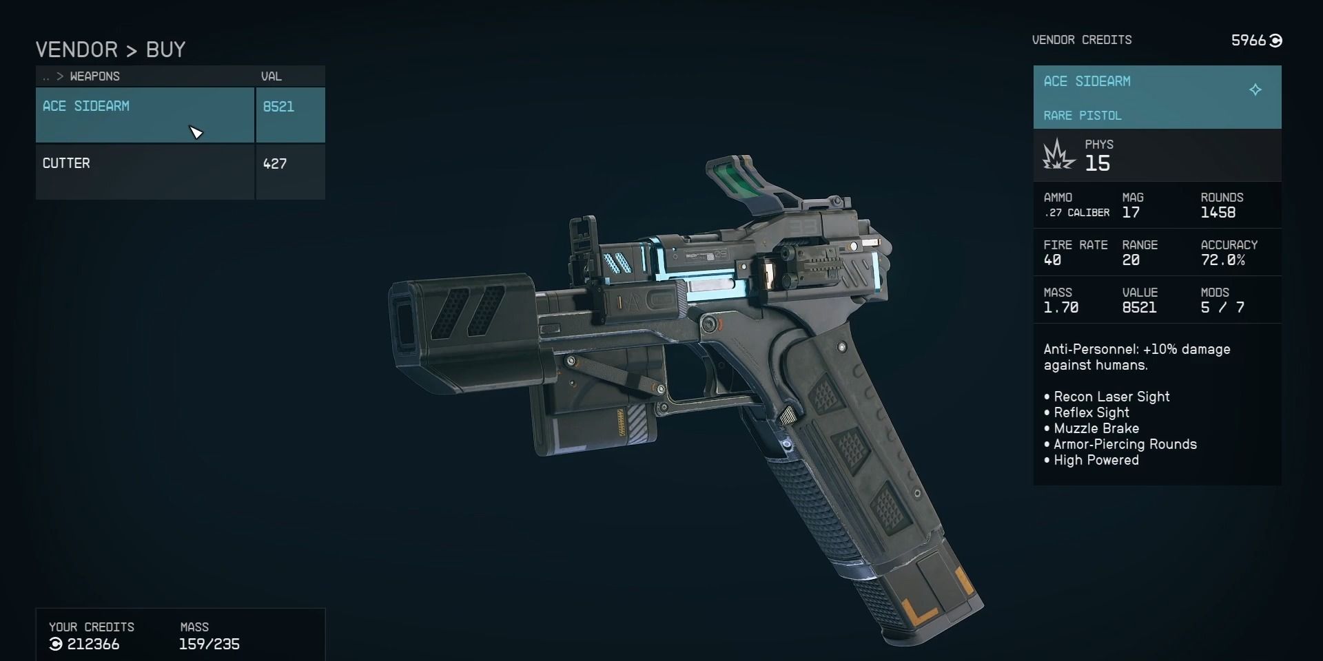 Starfield: All Unique Weapons, Ranked