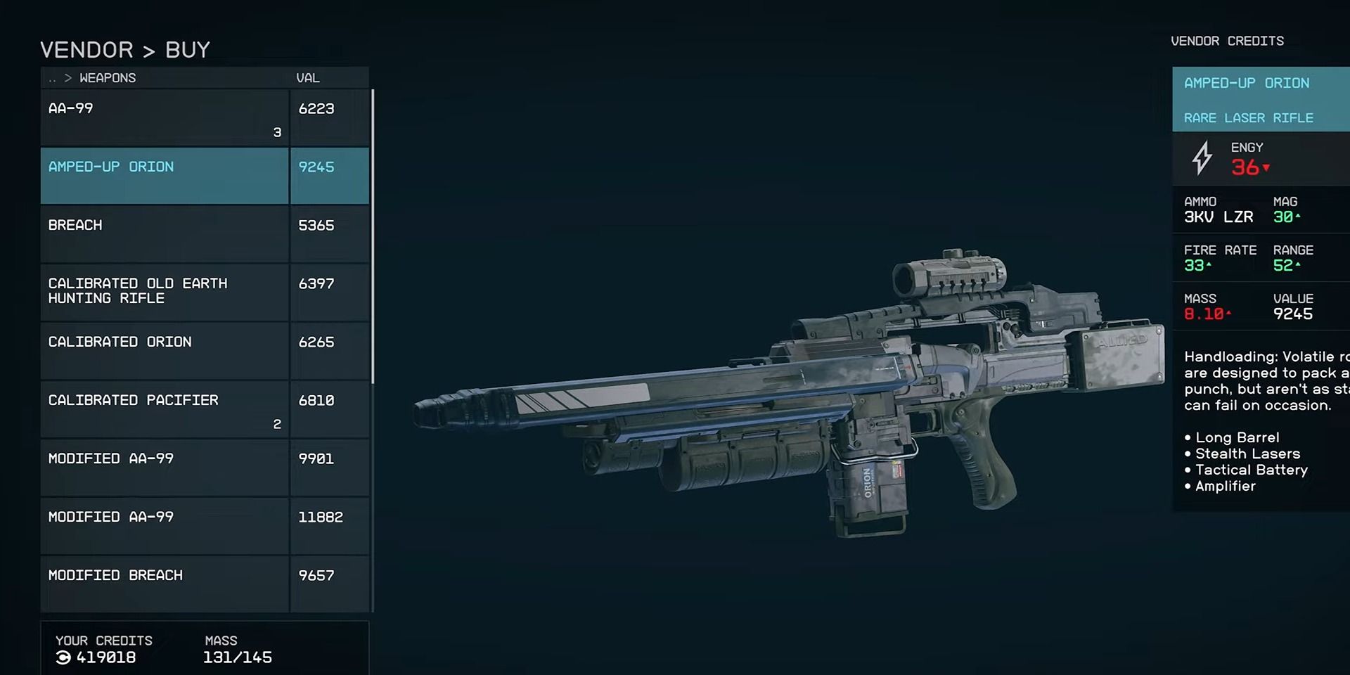 Starfield: All Unique Weapons, Ranked