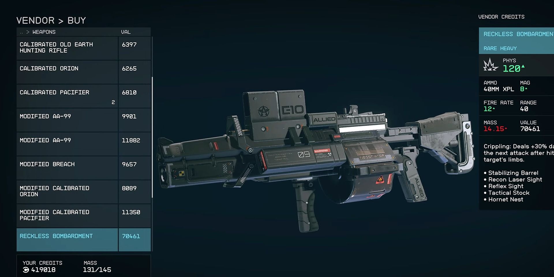 Starfield: All Unique Weapons, Ranked