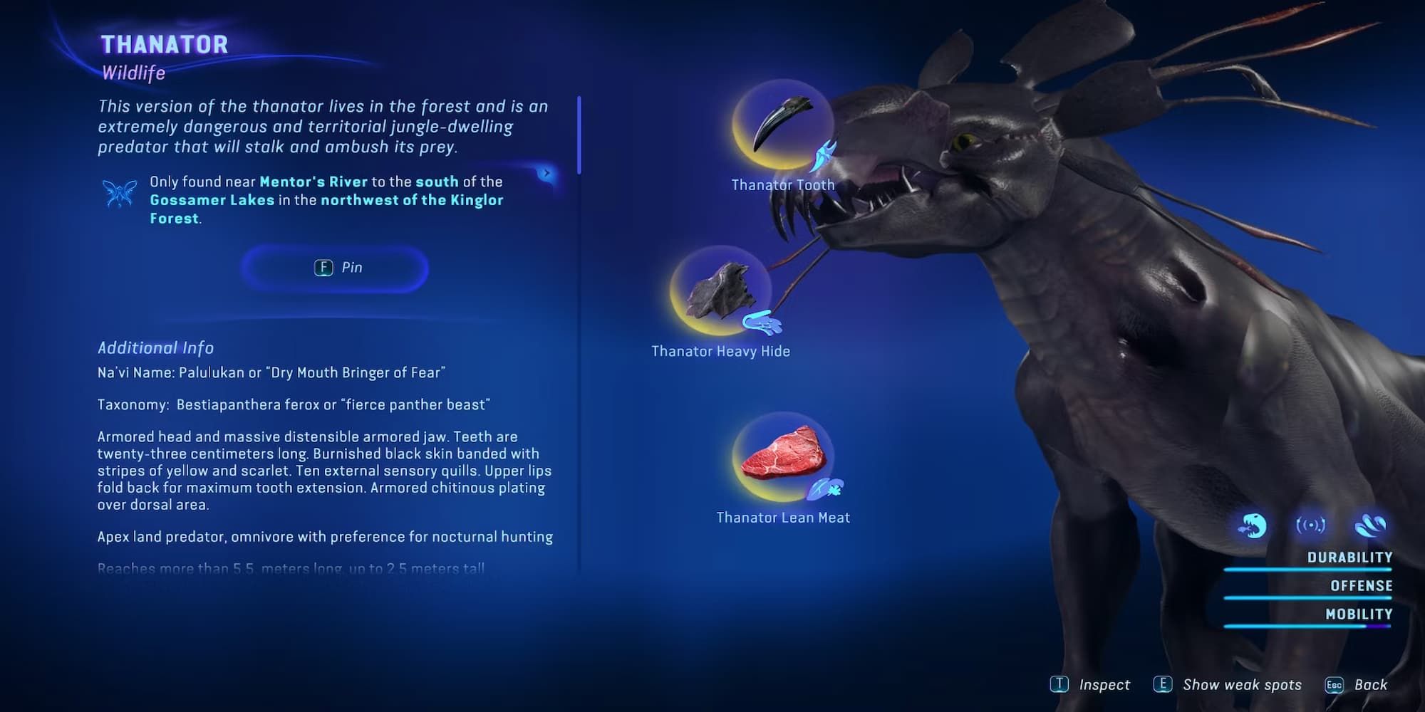 Avatar: Frontiers Of Pandora - Where To Find A Thanator