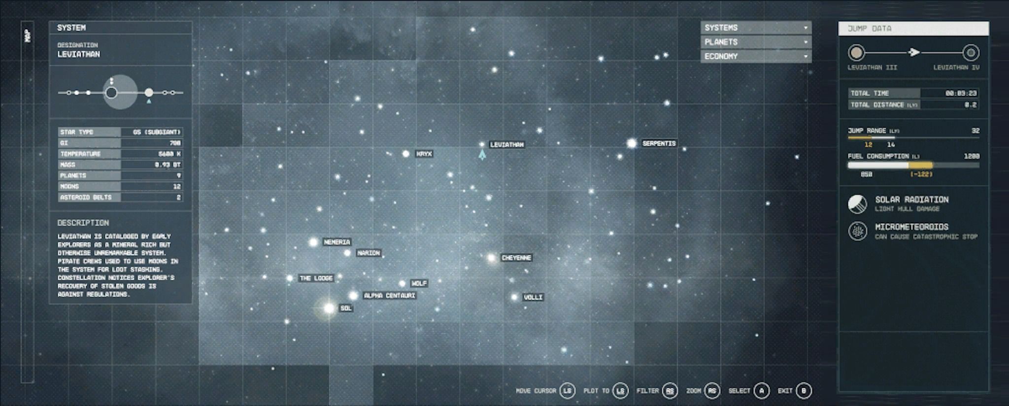 Starfield Players Baffled By Scrapped Starmap Featuring Much Cleaner Design