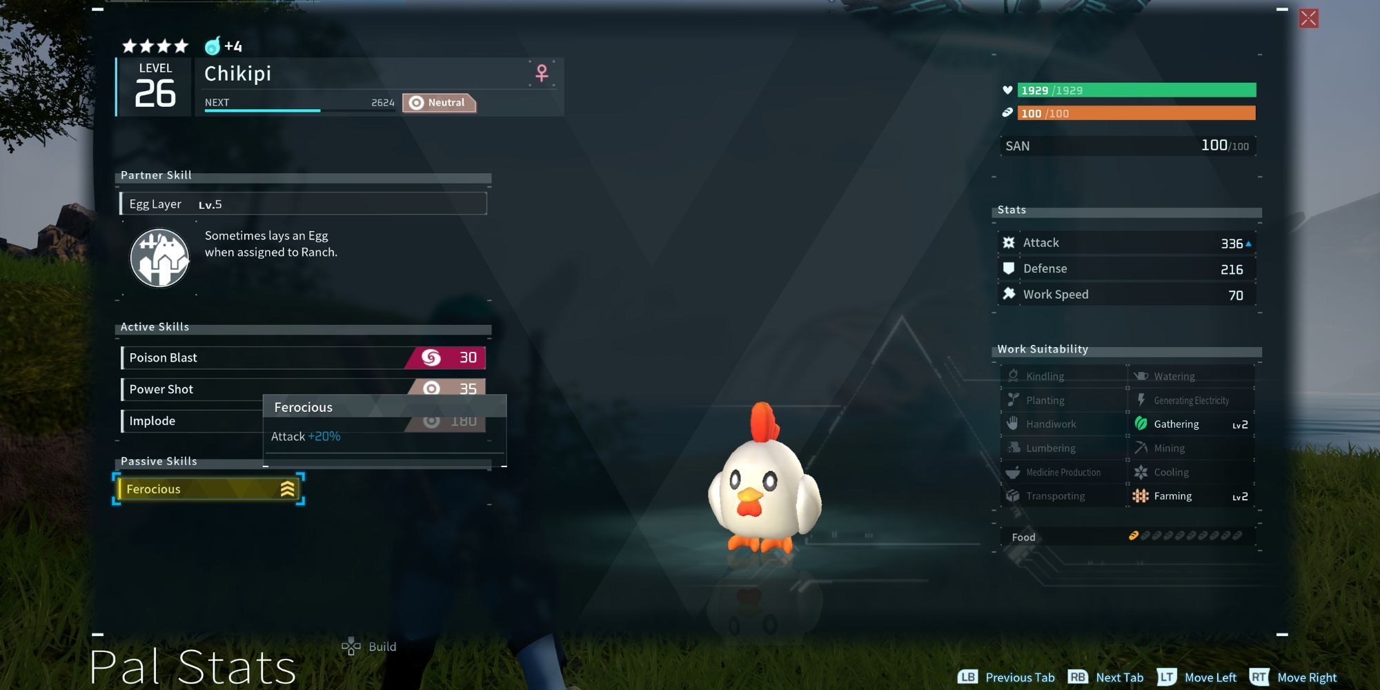 There's No Stopping My Maxed-Out Chicken In Palworld