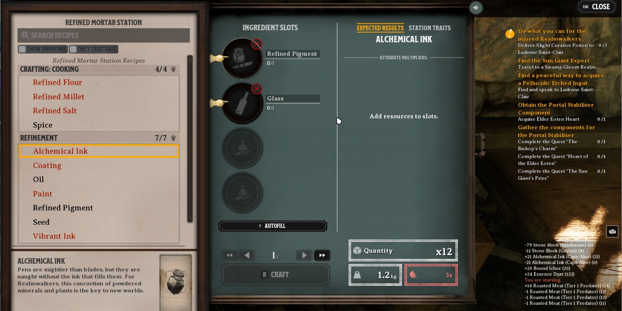 Nightingale: How To Get Pigment & Make Ink