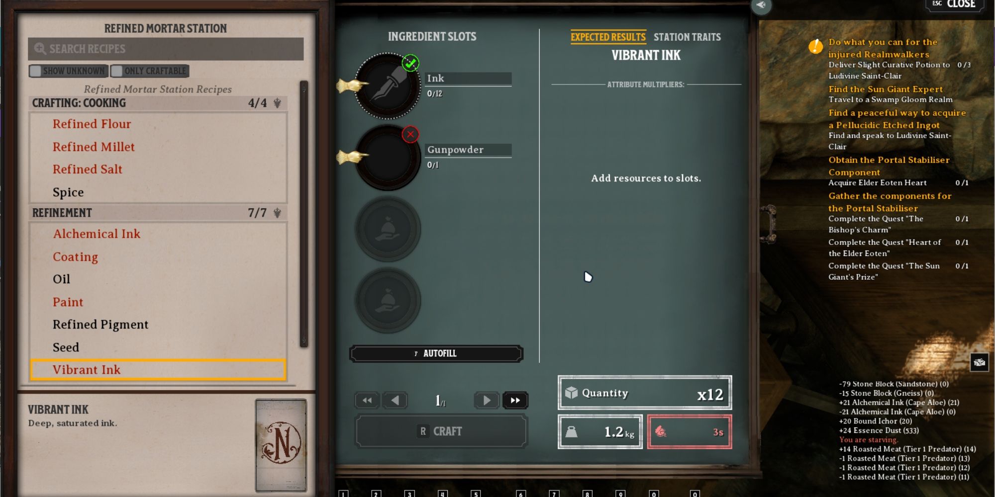 Nightingale: How To Get Pigment & Make Ink